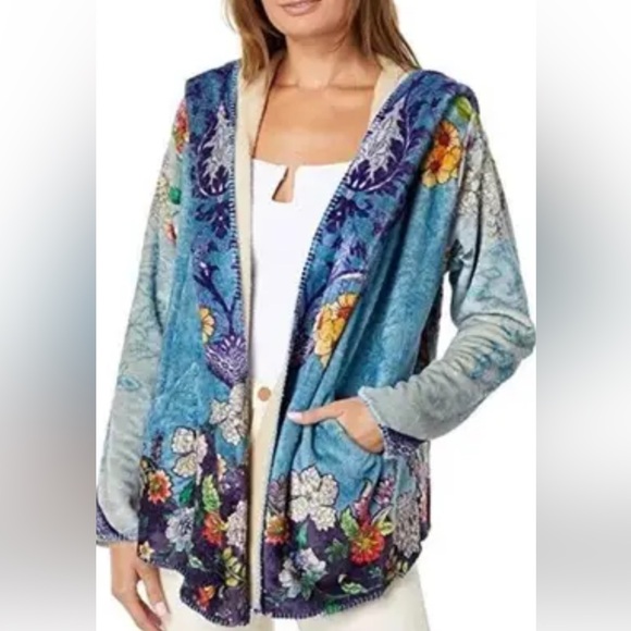 Johnny Was | Sweaters | Johnny Was Biya Shellinay Hooded Sherpa Fleece ...